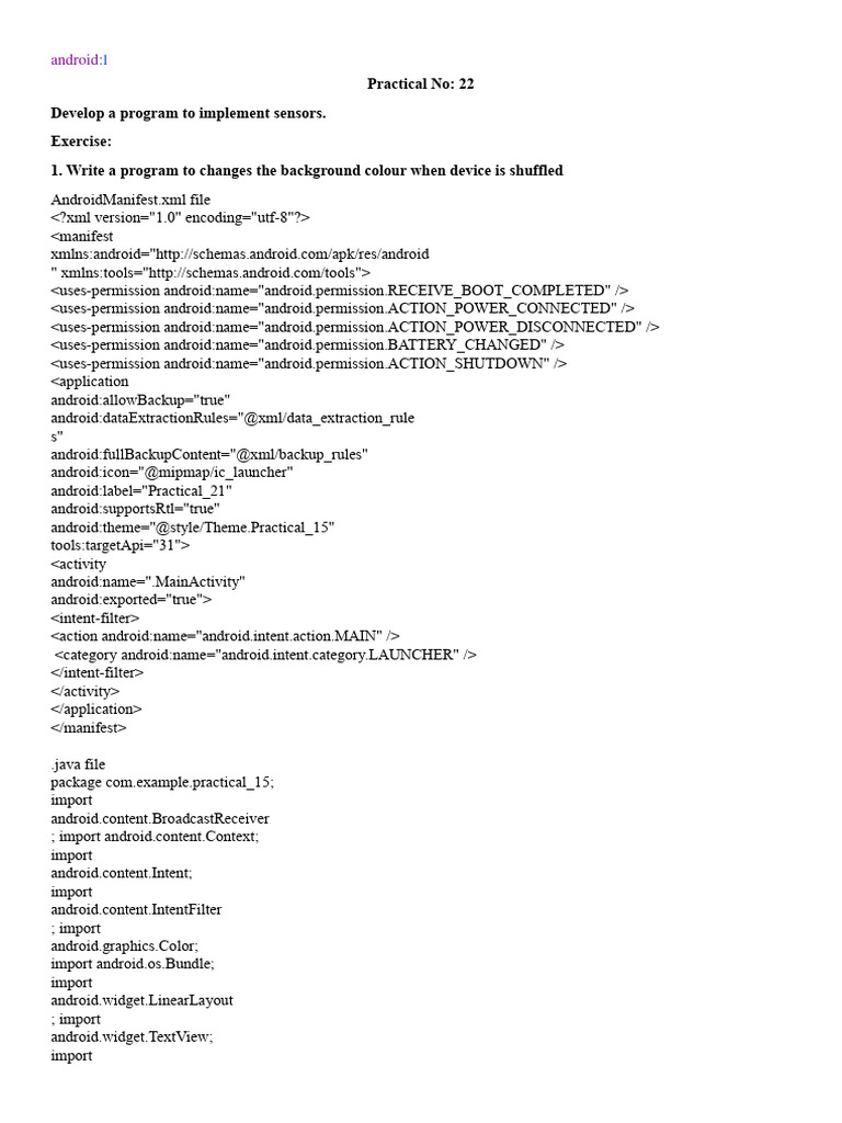 prac22.1 | PDF | Android (Operating System) | Smart Devices