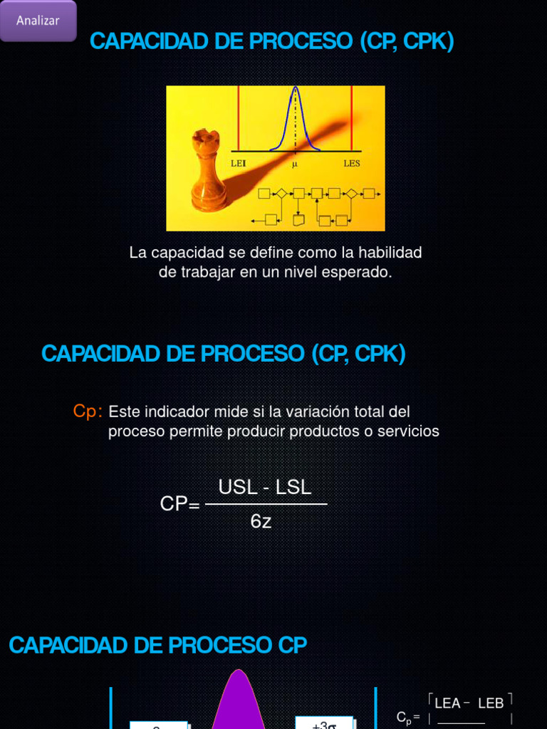 Capcidad de Proceso CP CPK y Nivel Sigma M | PDF