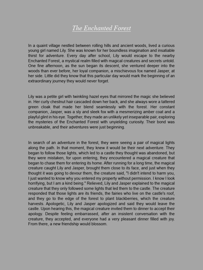 The Enchanted Forest | PDF