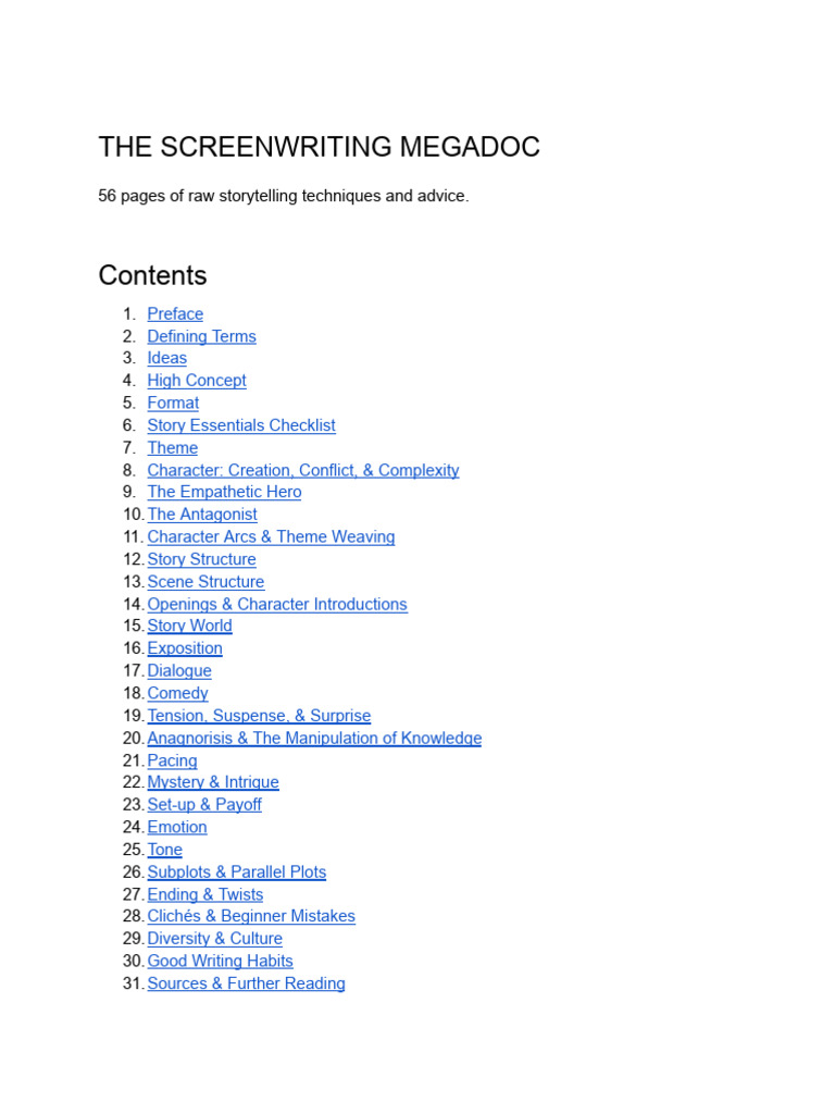 Screenwriting Guide: Techniques & Tips | PDF | Plot (Narrative) | Screenwriting