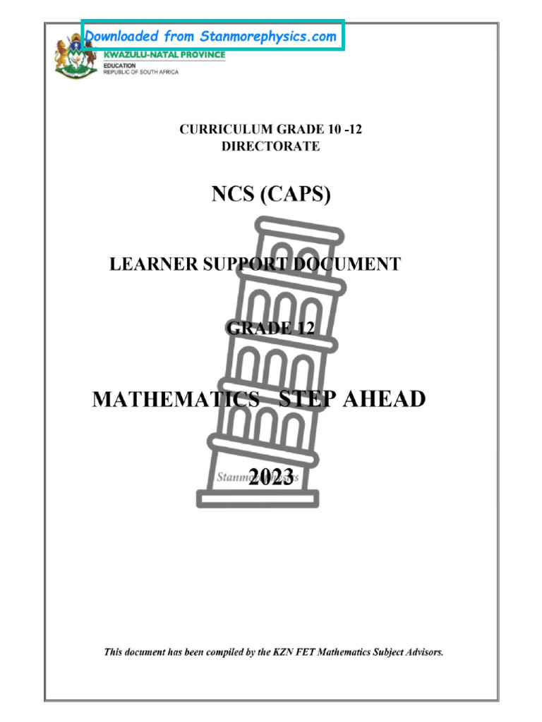 Step Ahead Maths Grade 12 Learner Support 2023 T2 | PDF