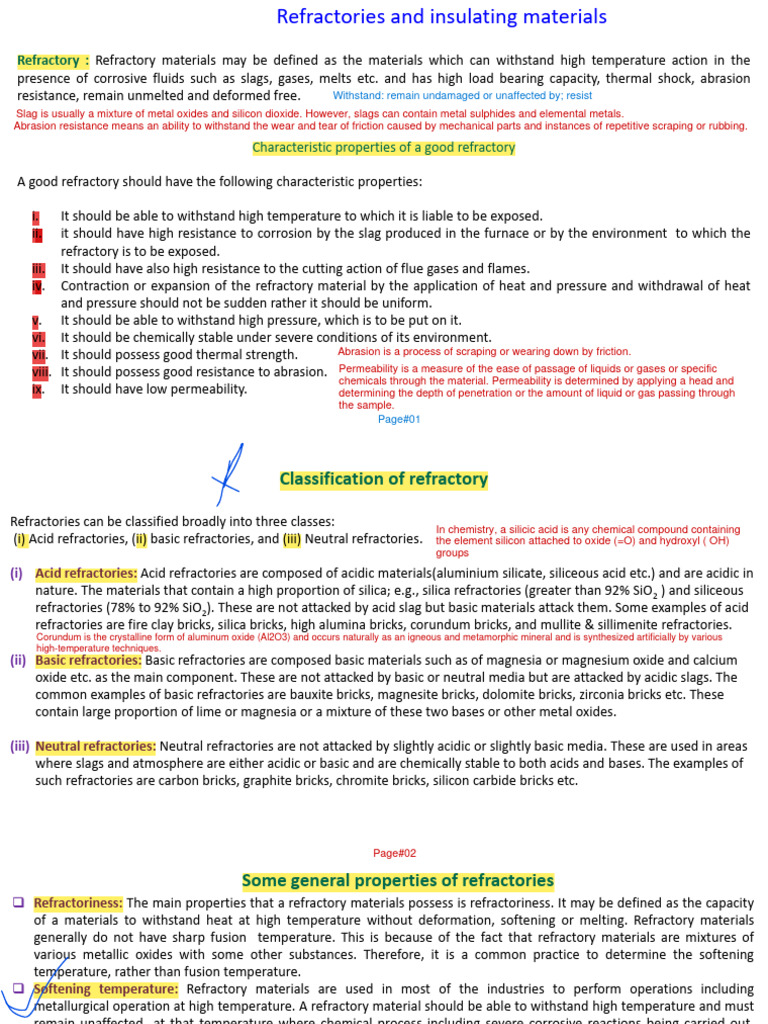 3.refractory material | PDF | Refractory | Lubricant