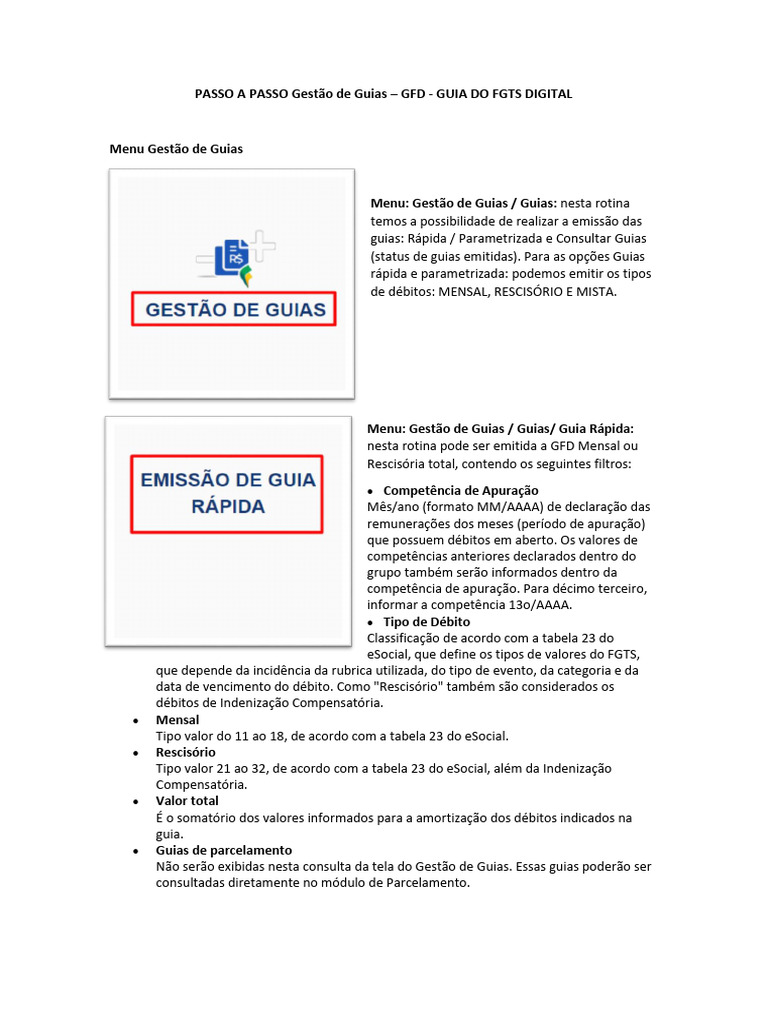 Material Complementar - FGTS Digital-O Que É e Como Utilizar - Passo A Passo Gest o de Guias ...