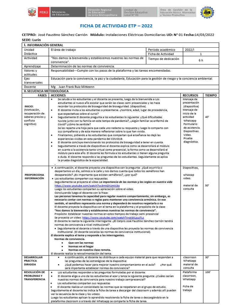 Ficha de Actividad 1 | PDF | Metacognición | Cognición