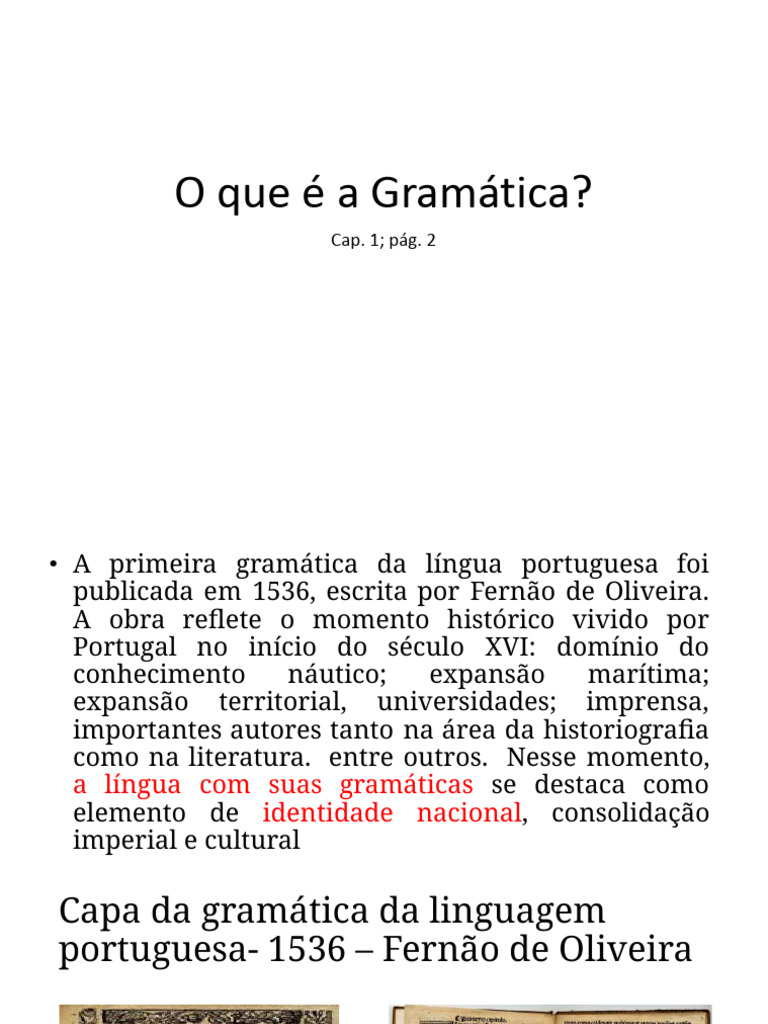 O Que É A Gramática - Cap 1 | PDF | Gramática | Português (idioma)