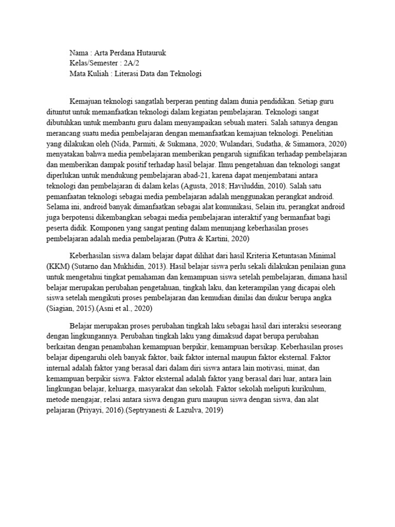 Literasi Mandeley Arta Perdana 1 | PDF