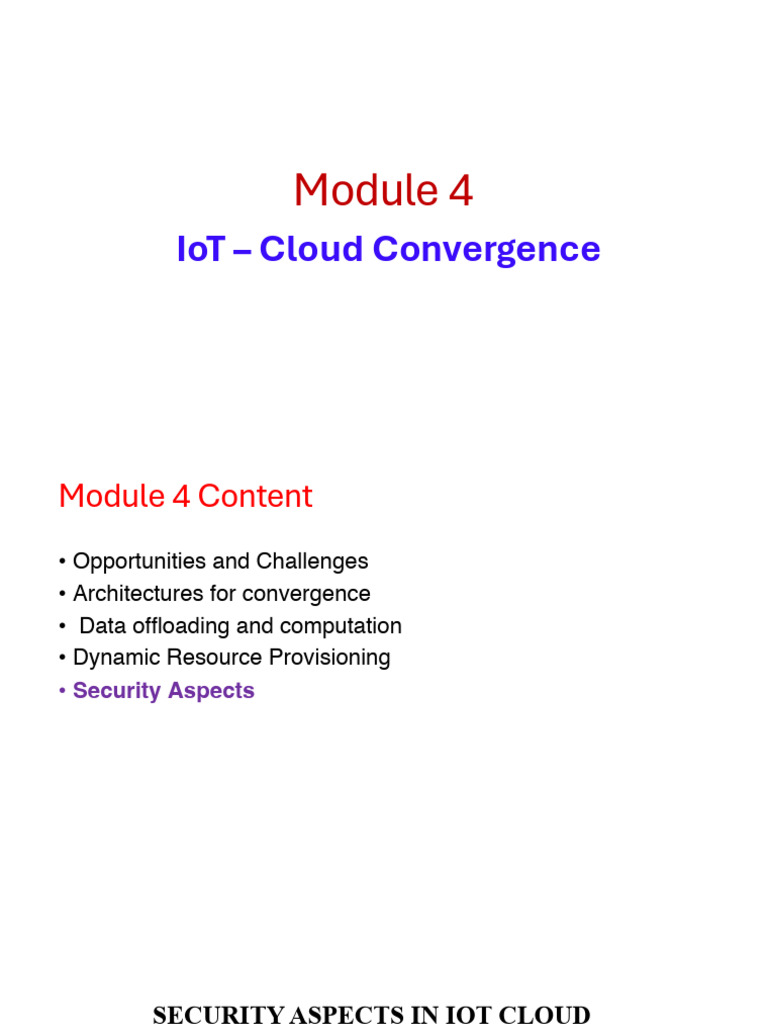 10-Dynamic Resource Provisioning, Security Aspects.-28-03-2024 | PDF | Internet Of Things | Security