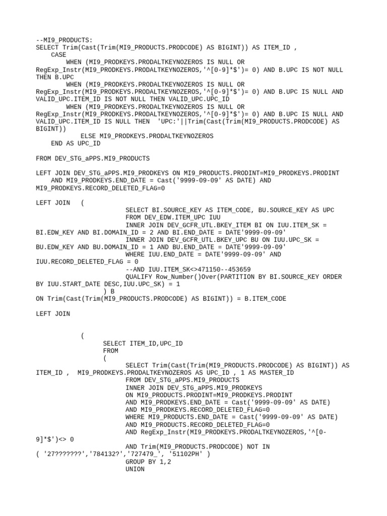 ITEM_UPC_Updated_Queries | PDF | Data Management