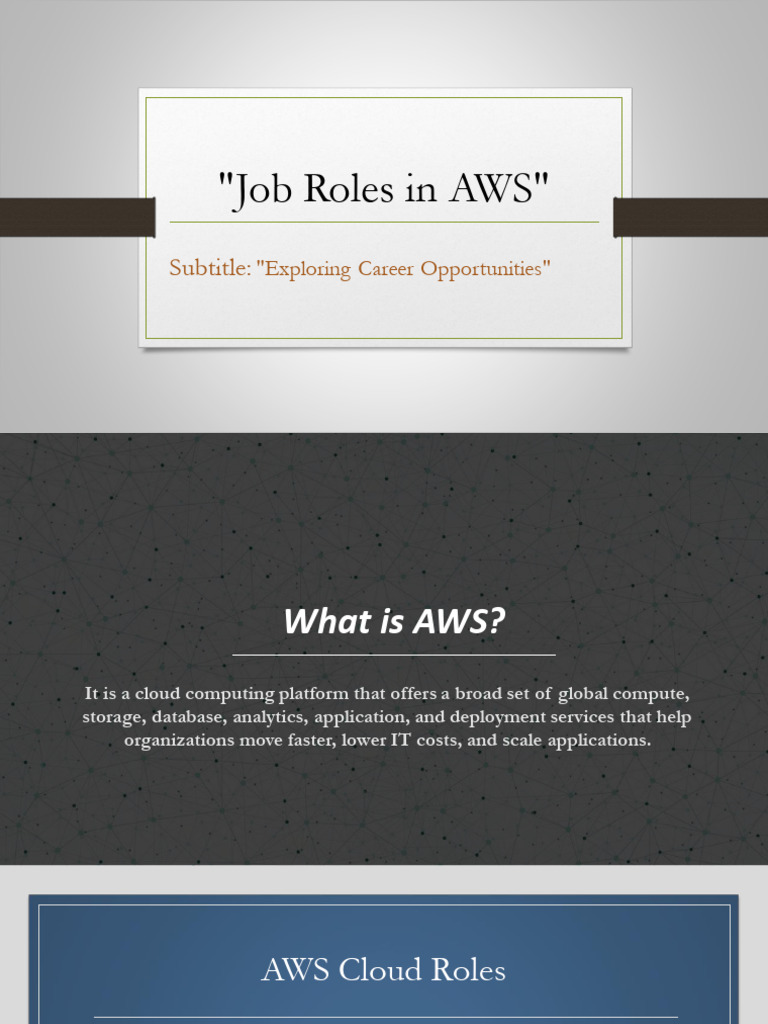 "Job Roles in AWS": Subtitle | PDF