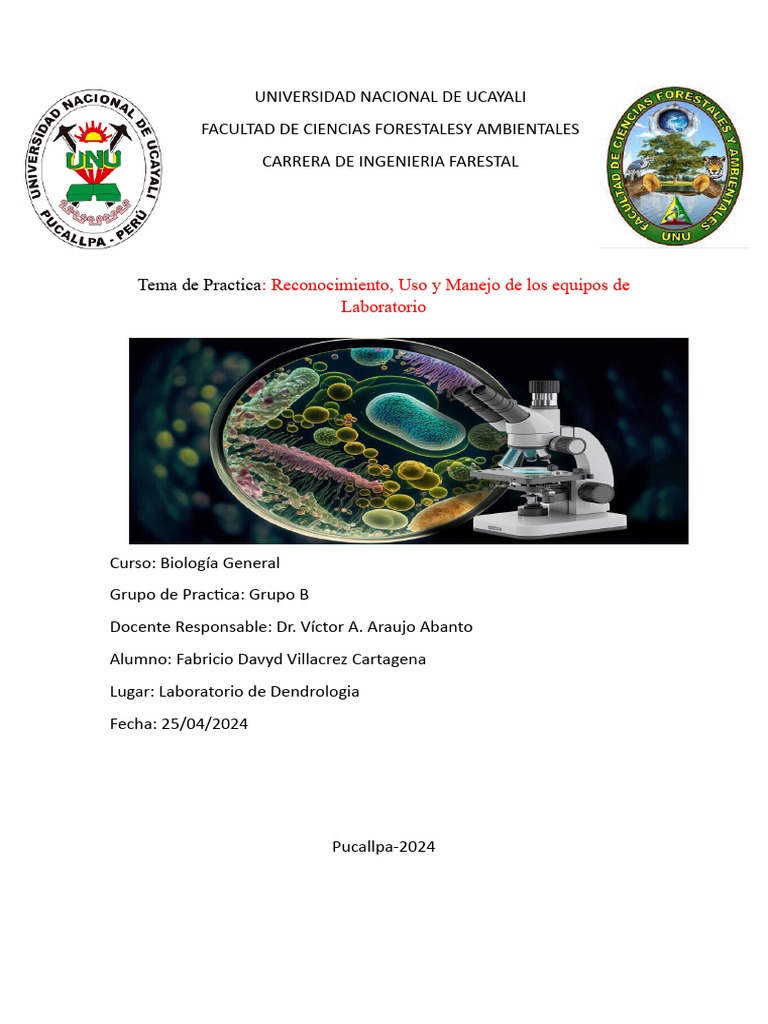 Practica 1 Labo | PDF | Laboratorios | Microscopio electrónico