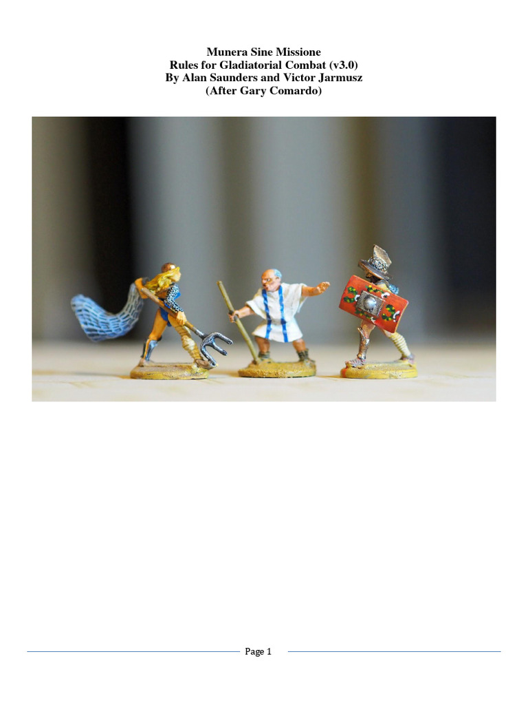 Regle Munera Sine Missione v3 | PDF | Gladiator | Gladiatorial Combat