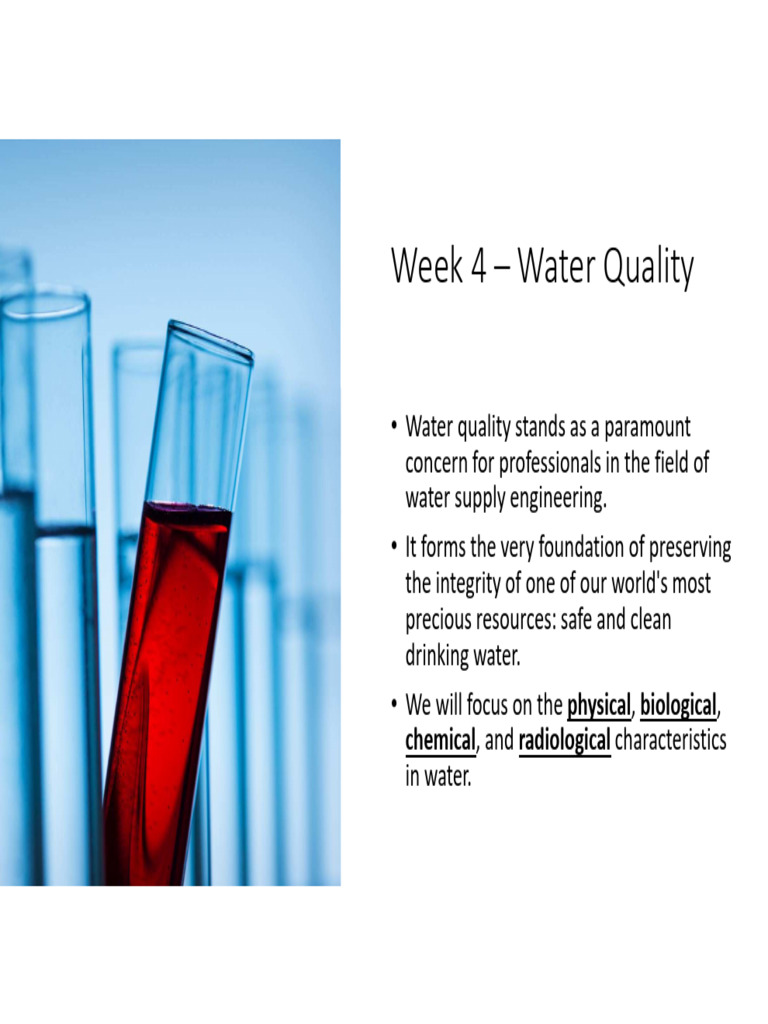 415 - Week 4 Slides | PDF | Water | Water Quality 415 - Week 4 Slides | PDF | Water | Water Quality