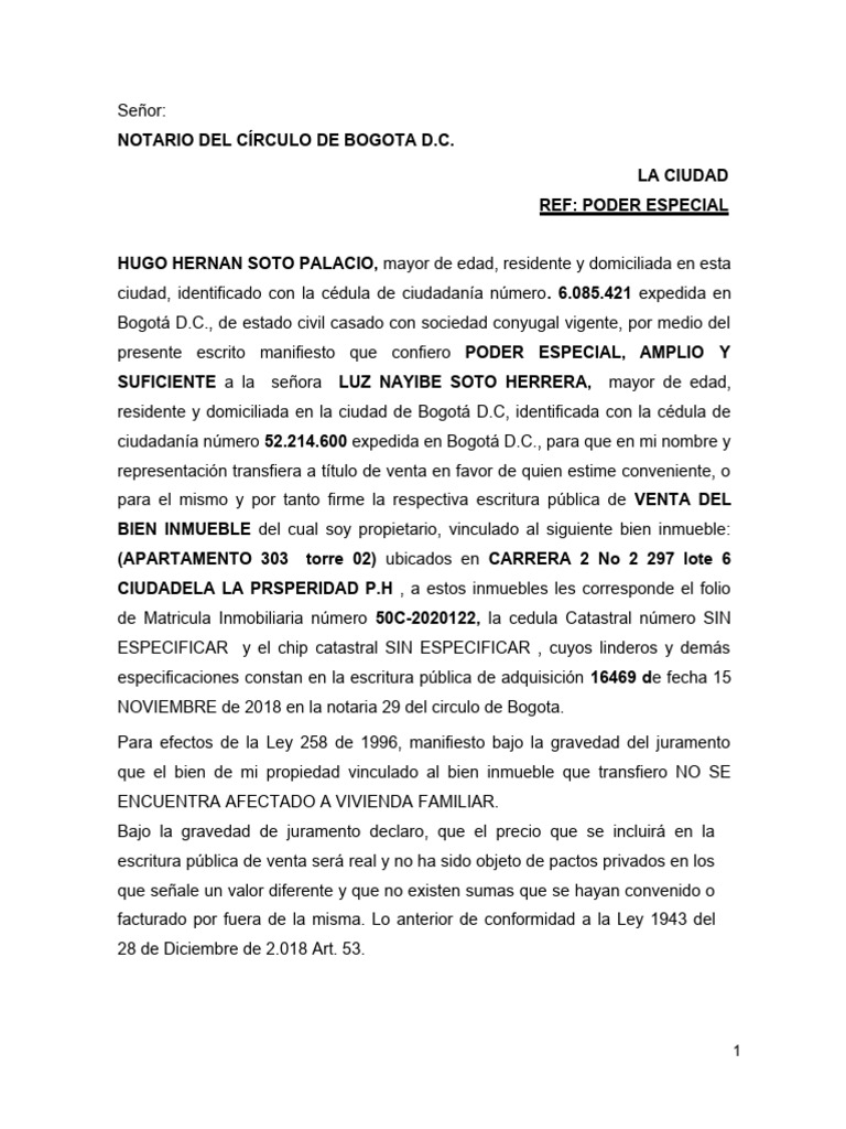 Poder Venta Con Clausula de Precio | PDF