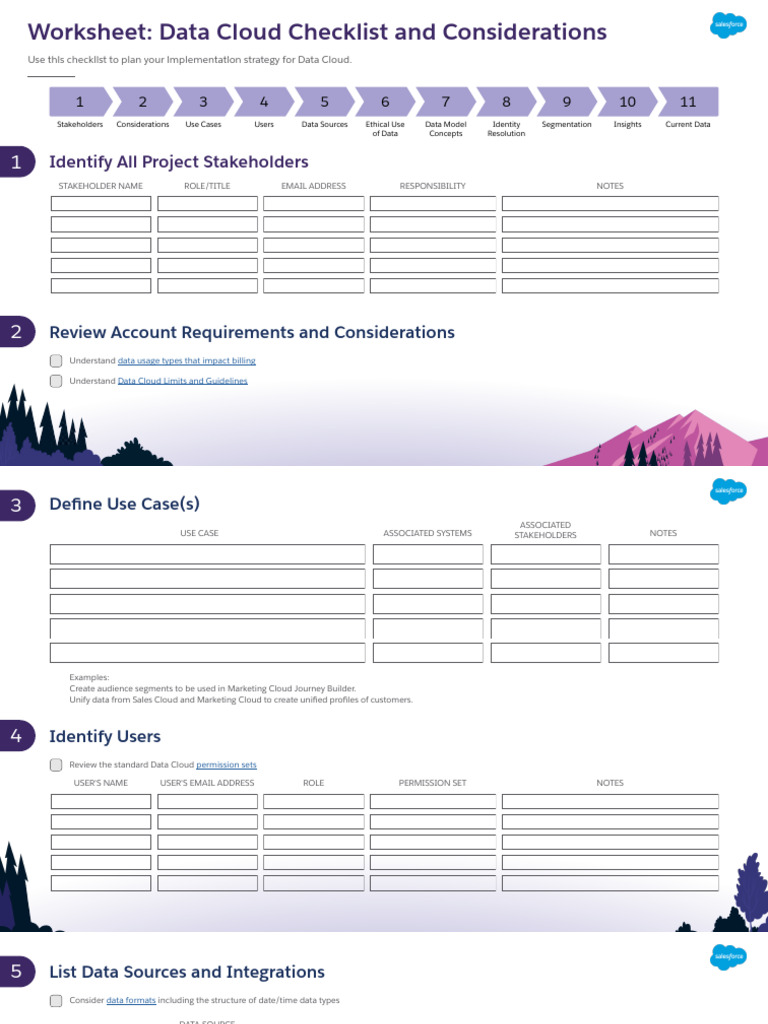 Data Cloud Checklist | Download Free PDF | Market Segmentation | Data