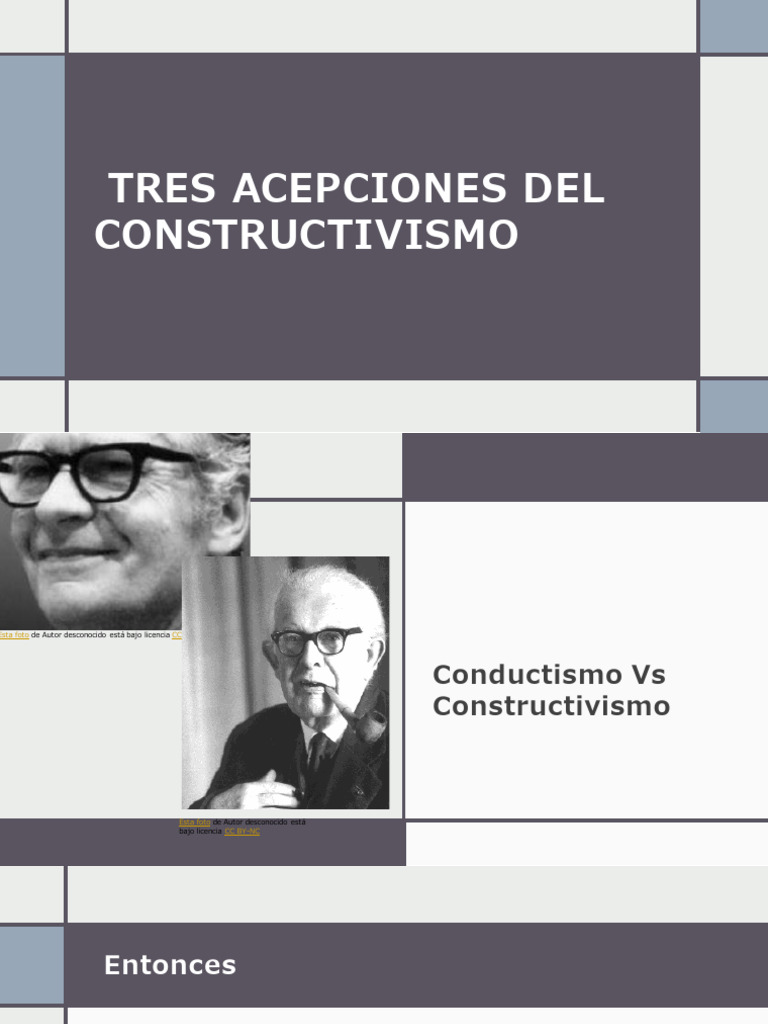 tres acepciones del constructivismo | PDF | Aprendizaje | Los símbolos