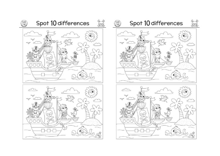 spot the difference pirates | PDF