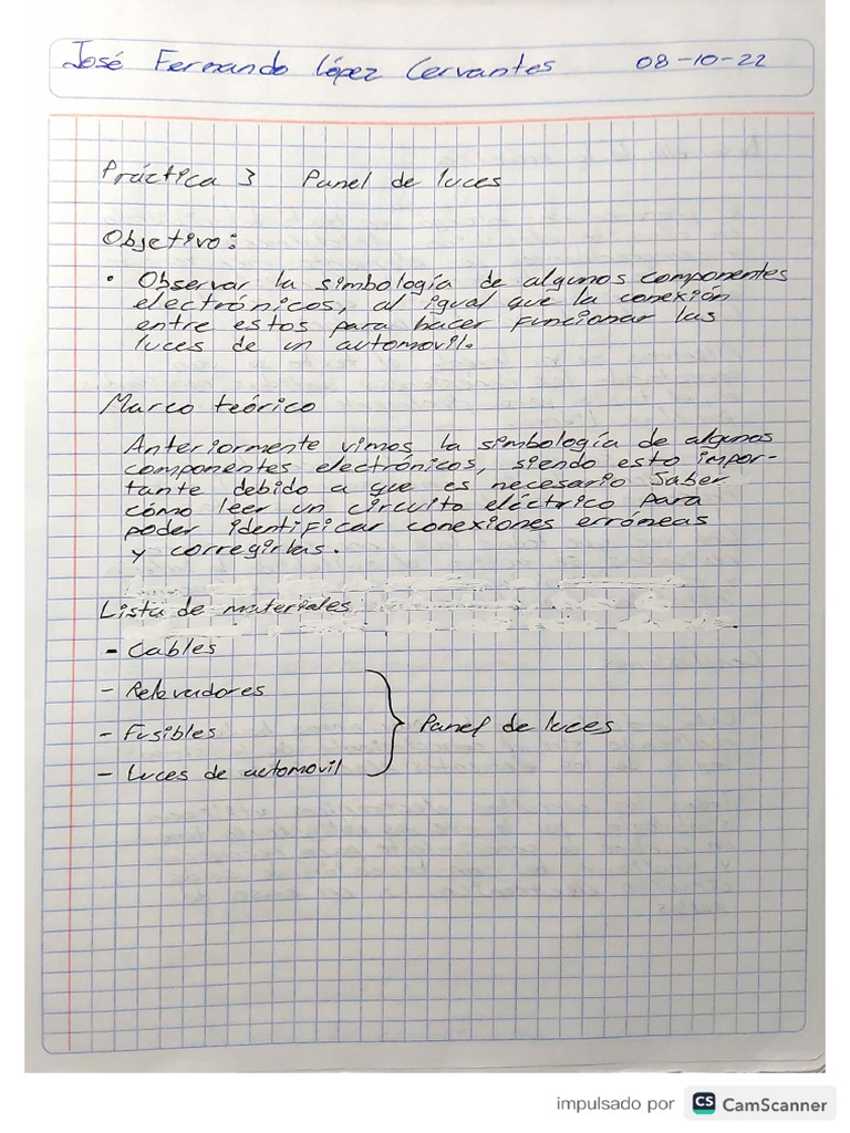 Práctica Panel de Luces | PDF