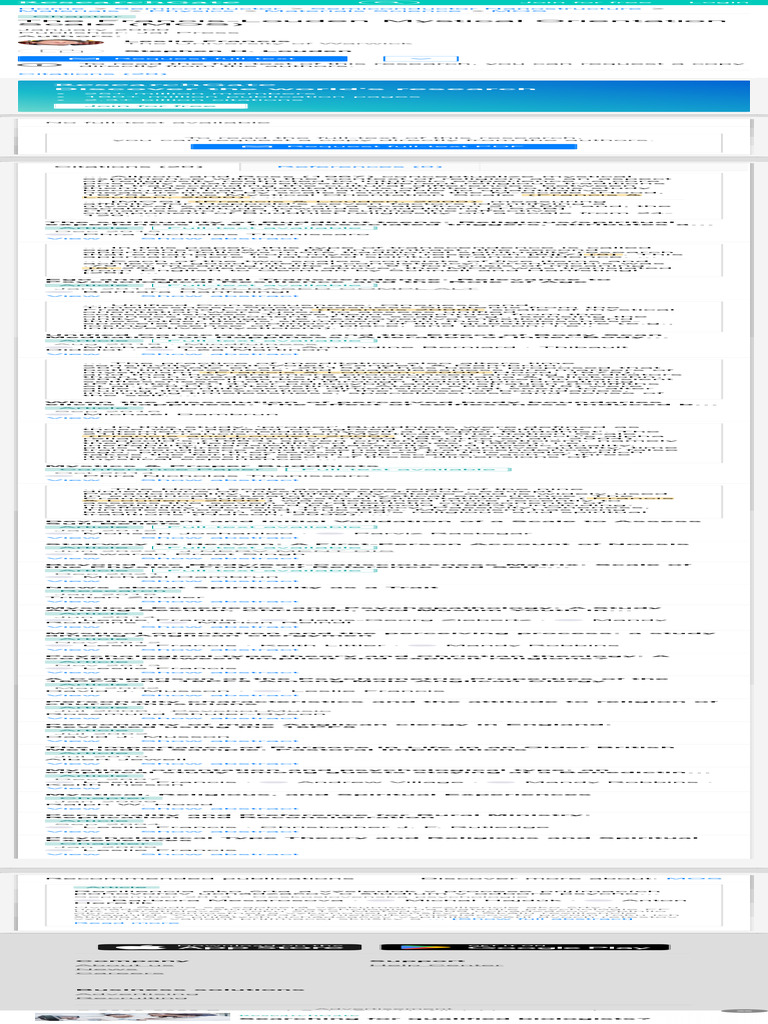 Francis-Louden Mystical Orientation Scale | PDF | Mysticism | Spirituality
