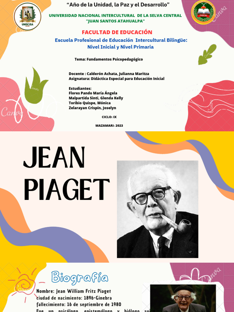 Jean Piaget | PDF | Psicología cognitiva | Cognición