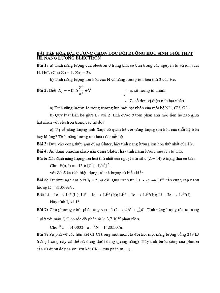 1.3.nang Luong Electron | PDF