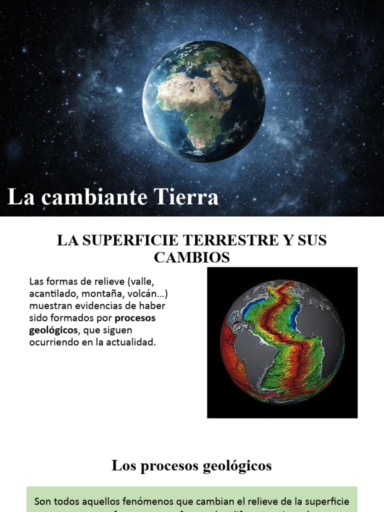 7 - La Cambiante Tierra | PDF | Roca (geología) | Placas tectónicas