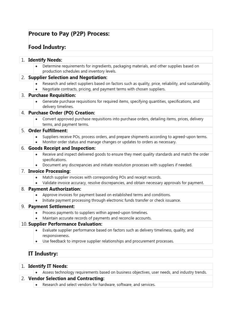 Businessprocess P2p O2c Pdf Procurement Receipt