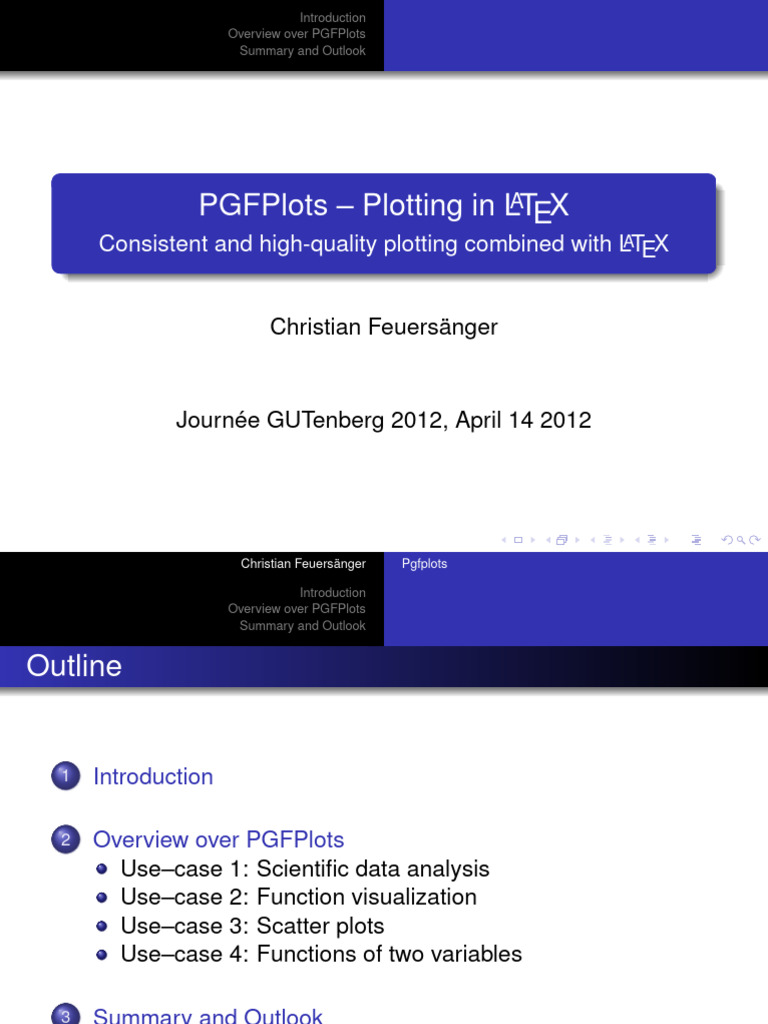 Pgfplots Talk FTUG 2012 Final | PDF | Linear Regression | Errors And ...