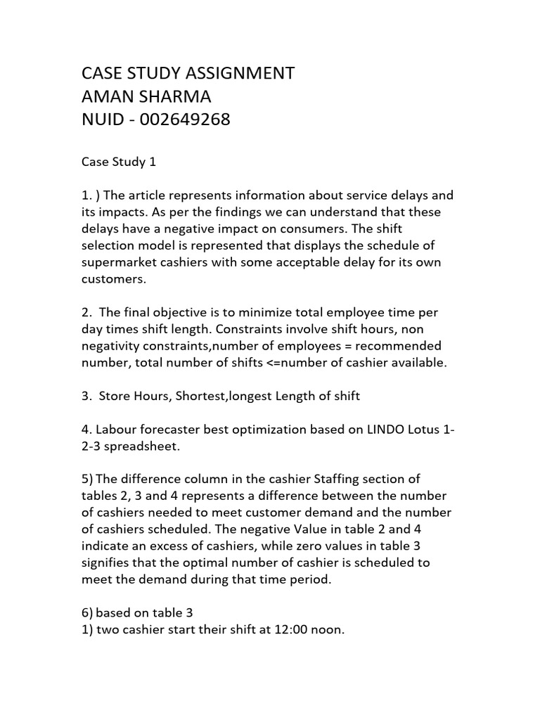 CASE STUDY ASSIGNMENT 28 APRIL | PDF