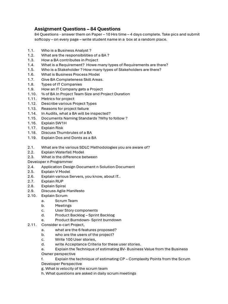 SriNa 12may2024 Q&A | PDF | Use Case | Software Development Process