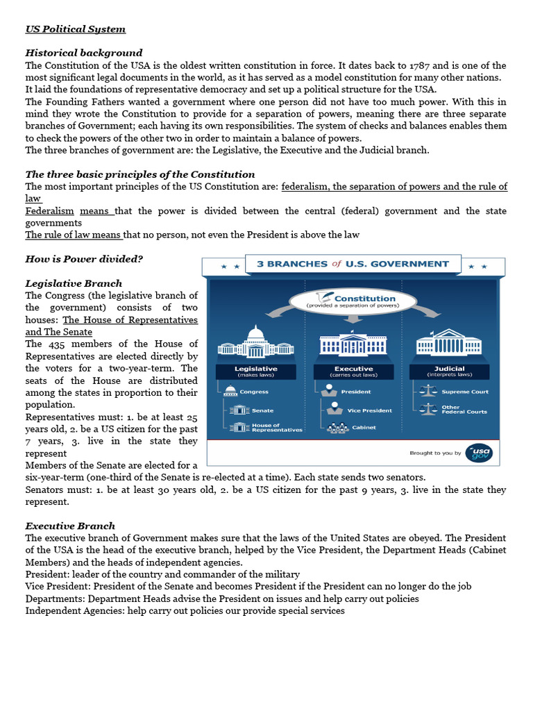 US Political System | PDF | American Government | Presidents Of The ...