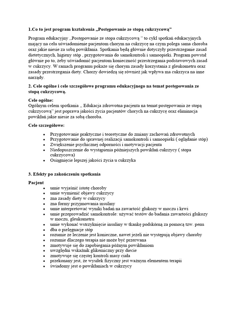 Stopa Cukrzycowa | PDF