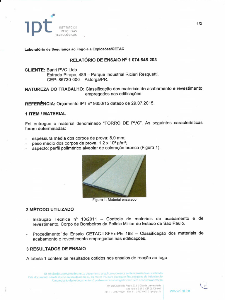 Laudo IPT - Bariri | PDF