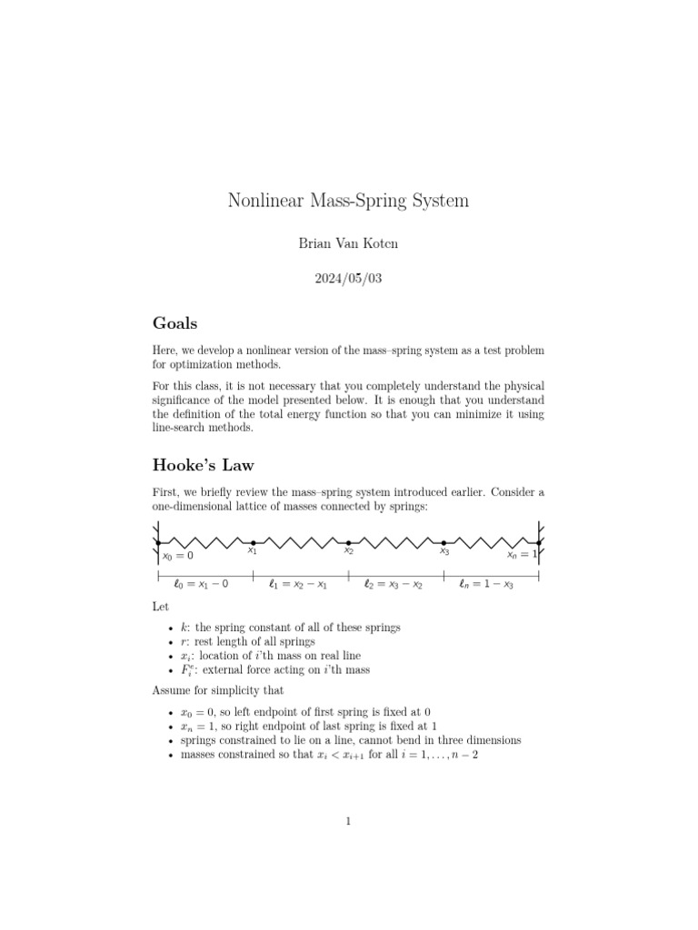 21 Nonlinear Mass Spring | PDF | Physics | Applied Mathematics