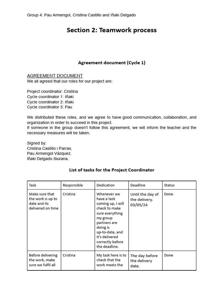 Section 2 - Teamwork Process | PDF | Brainstorming | Cognition