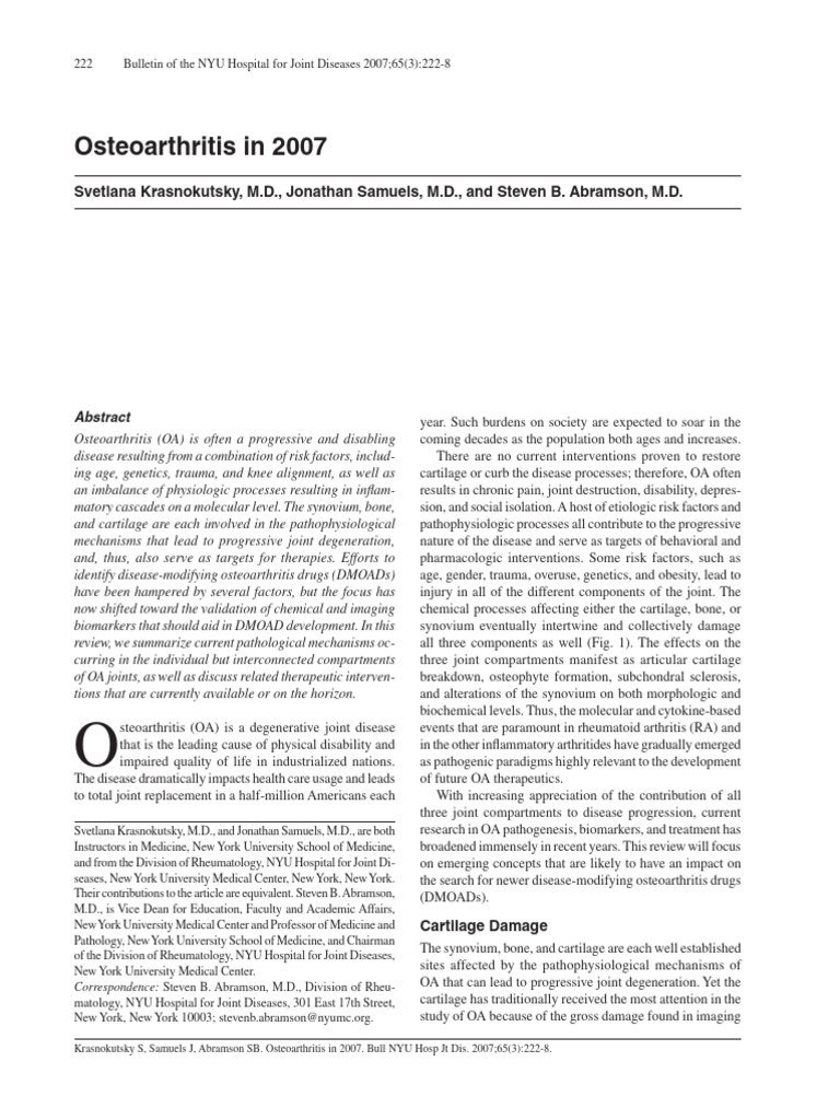 Yashwanth Chinthapatla Reasearch | PDF | Osteoarthritis | Bone