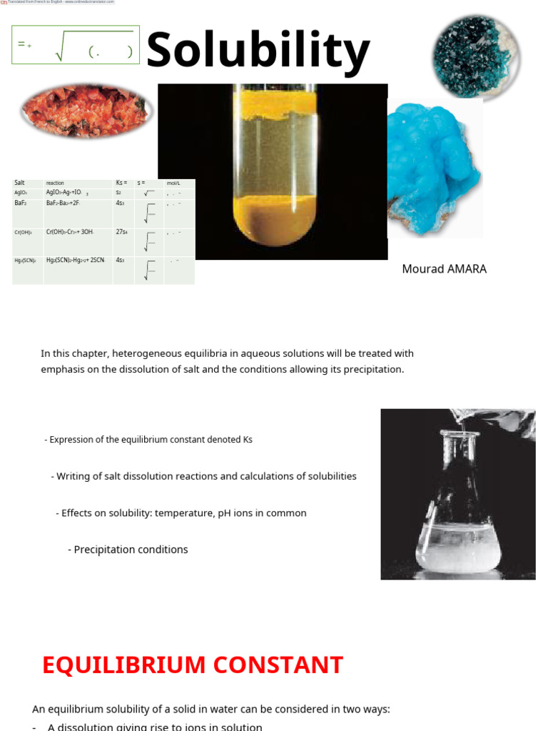 Cours Solubilité - Fr.en | Download Free PDF | Solubility | Solvation