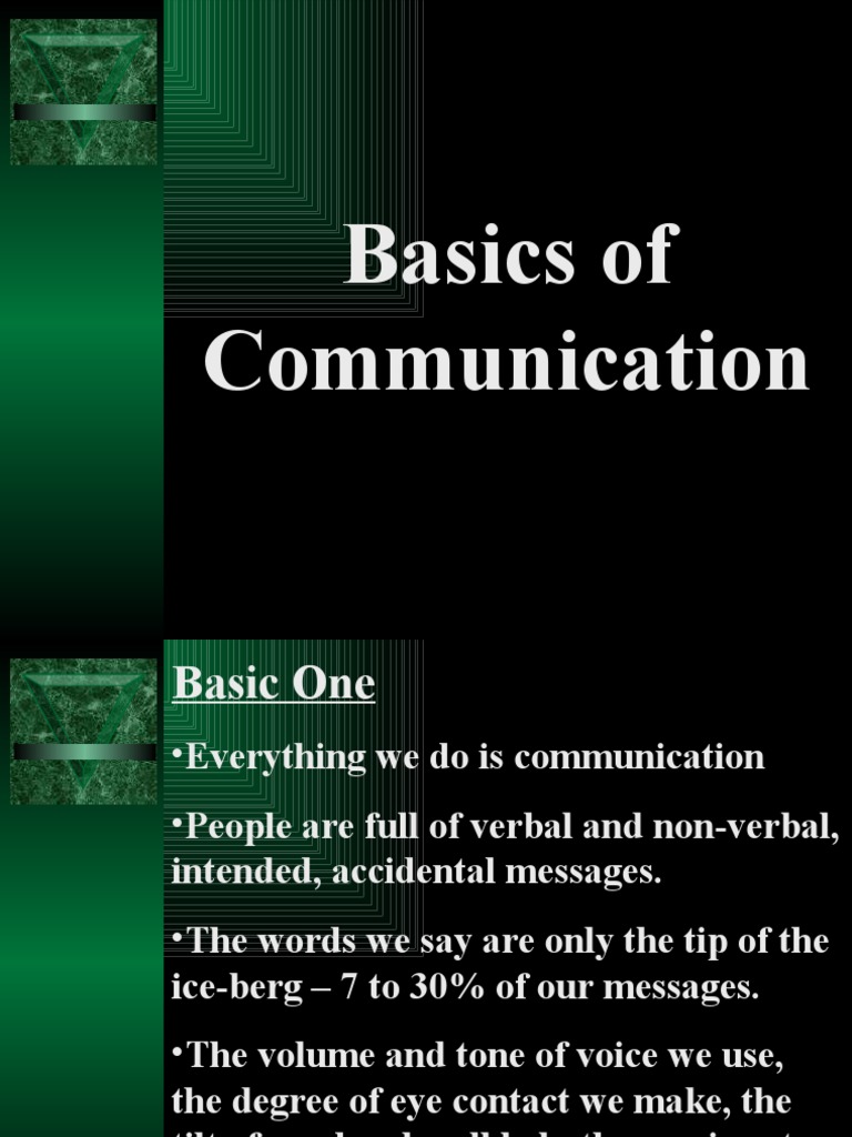 Basic Communication | PDF | Self Esteem | Nonverbal Communication