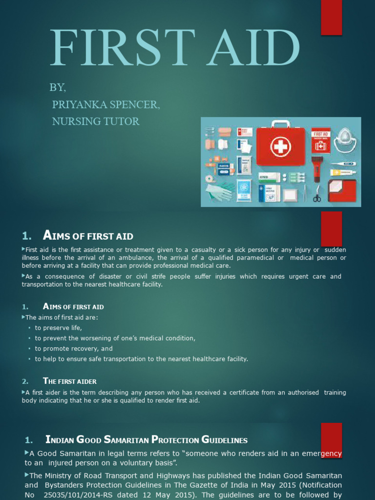 First Aid and Its Aims | PDF | First Aid | Cardiopulmonary Resuscitation