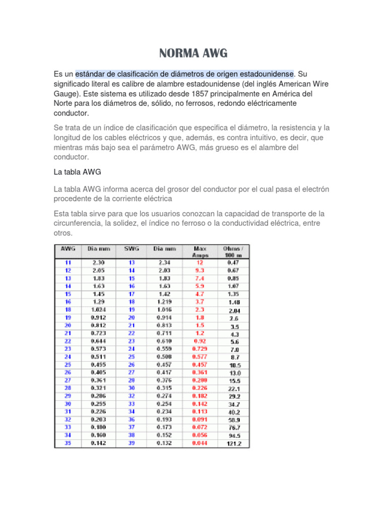 Norma Awg | PDF | Tecnología