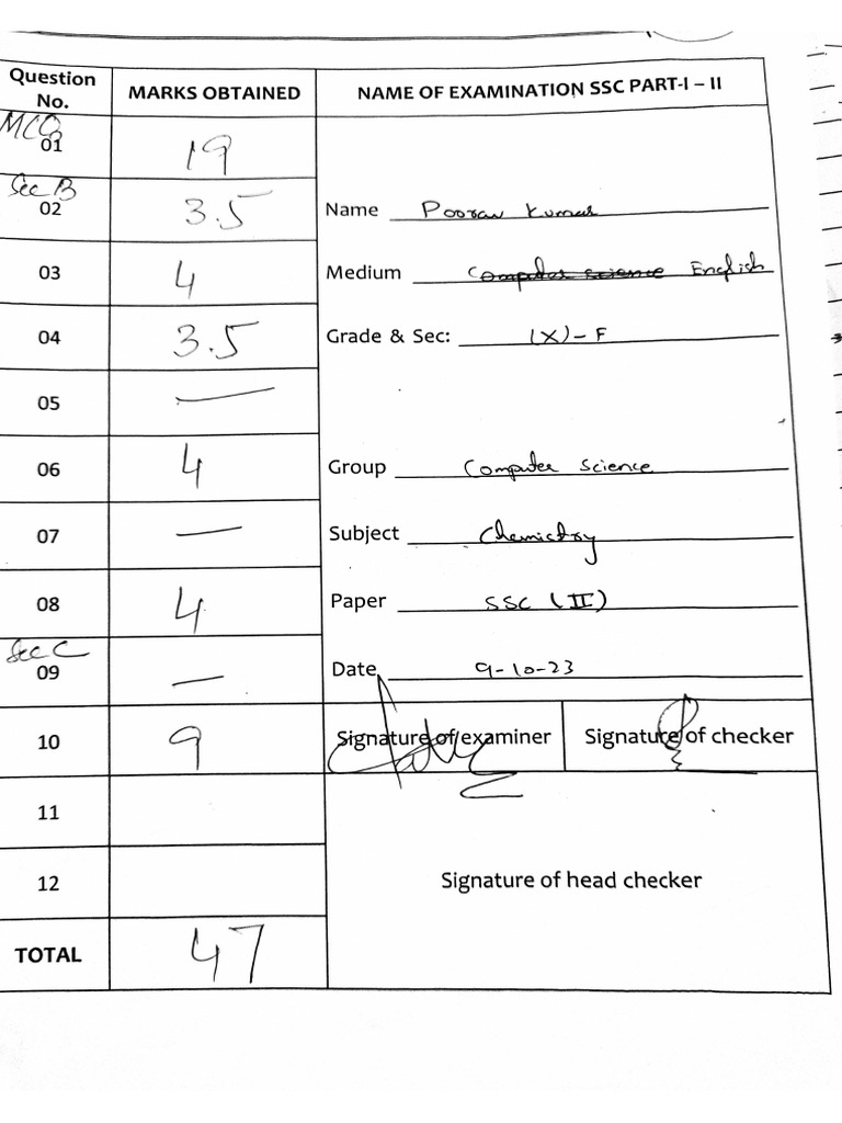 Chemistry Paper | PDF