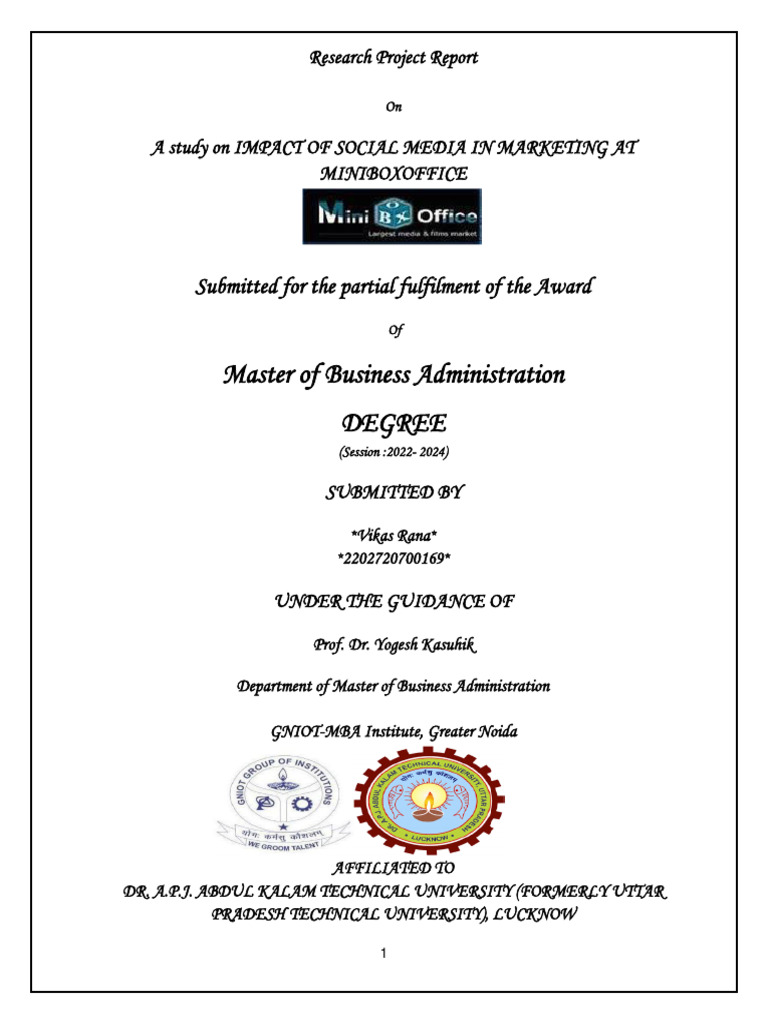 Vikas Report | PDF | Social Media | Popular Culture & Media Studies