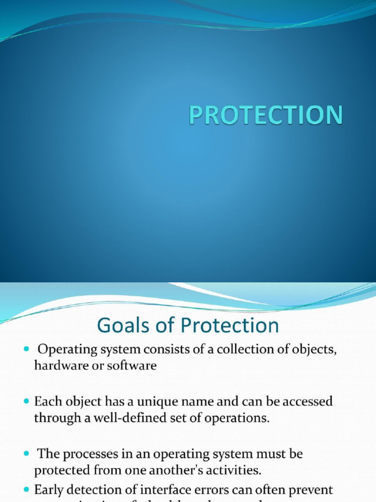 Protection Component in OS | PDF