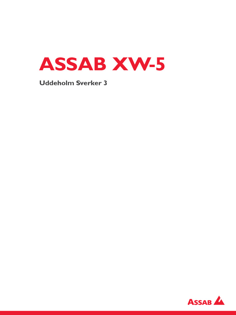 Assab Xw 5 En Pdf Heat Treating Materials