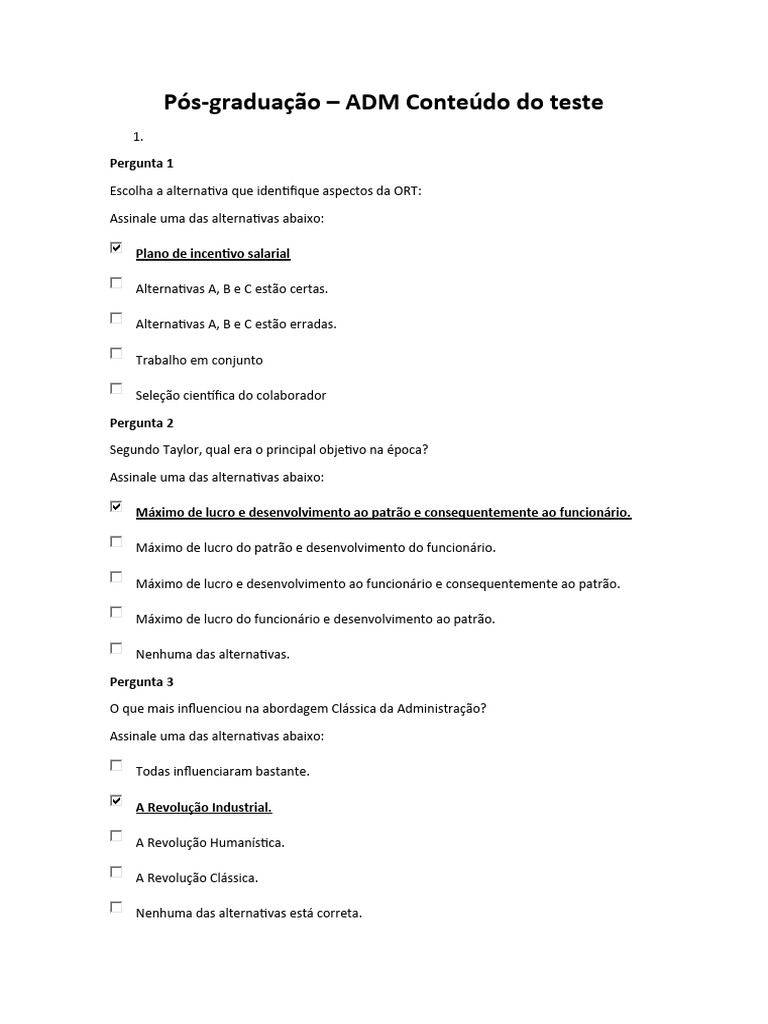 Adm - Pos Graduação Conteúdo Do Teste | PDF | Science | Teoria