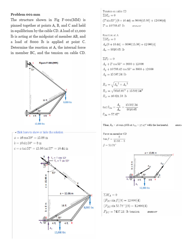 Statics Frames | PDF | Force | Physics