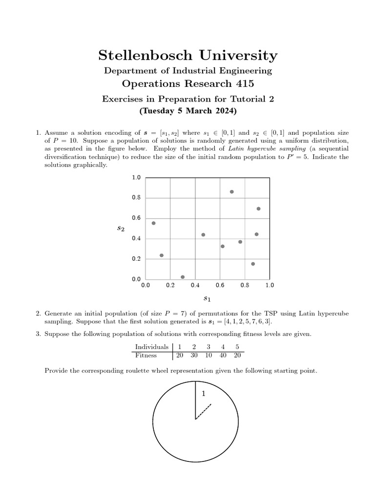 OR 415 Tut 2prep - 2024 | PDF | Theoretical Computer Science | Algorithms