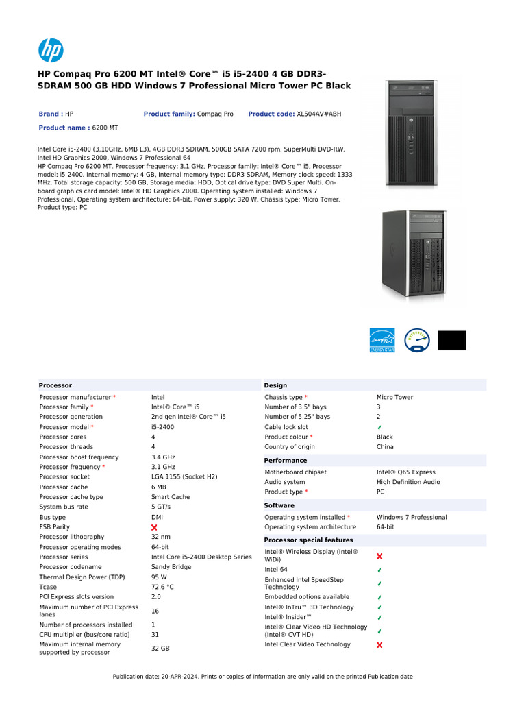Compaq | PDF | Intel | Central Processing Unit