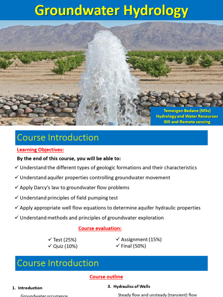 GWH Lecture | PDF | Aquifer | Porosity