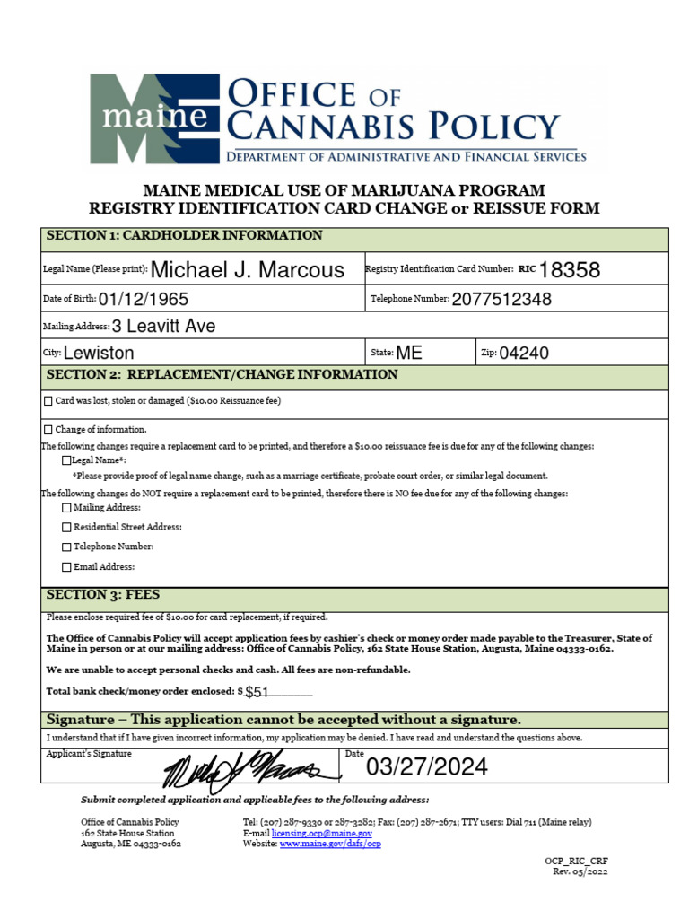 Application-RIC Change or Reissue | PDF