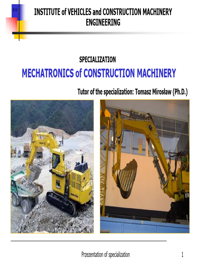 Mechatronics of Construction Machinery | PDF | Heavy Equipment ...